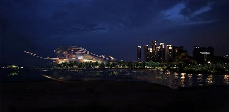 With four halls, a production center and outdoor terraces - China is ...
