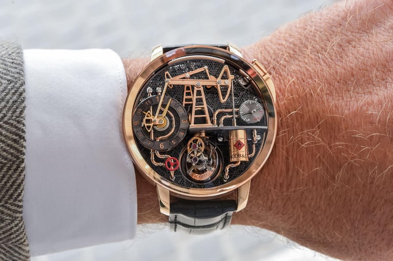 This $380,000 Jacob & Co watch has an on demand oil pumping animation ...