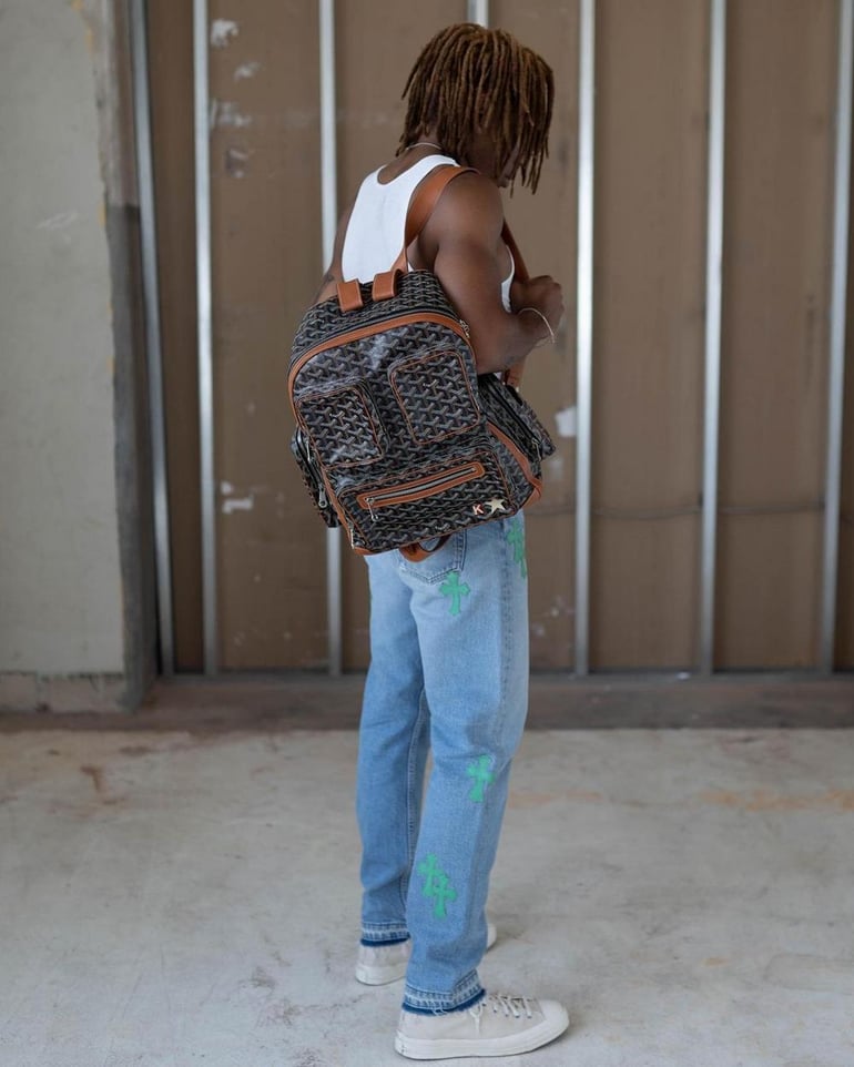 Kanye West's 1 of 1 Goyard "Robot Face" Backpack snapped up for a ...