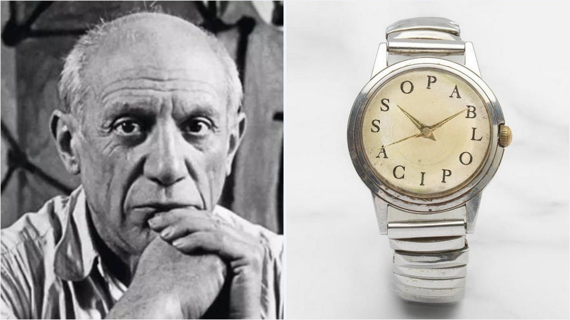 Pablo Picasso’s unique 1960s wristwatch showcasing the letters of his ...
