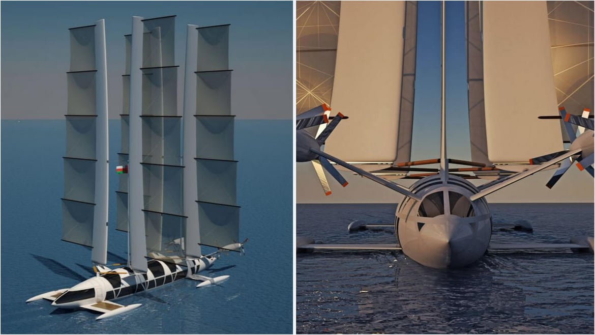 This incredible flying yacht concept converts from a 152 long boat into ...