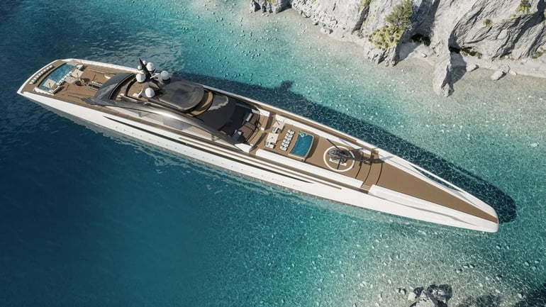 Designed to mimic an 'idyllic island resort' this gorgeous 443-feet ...
