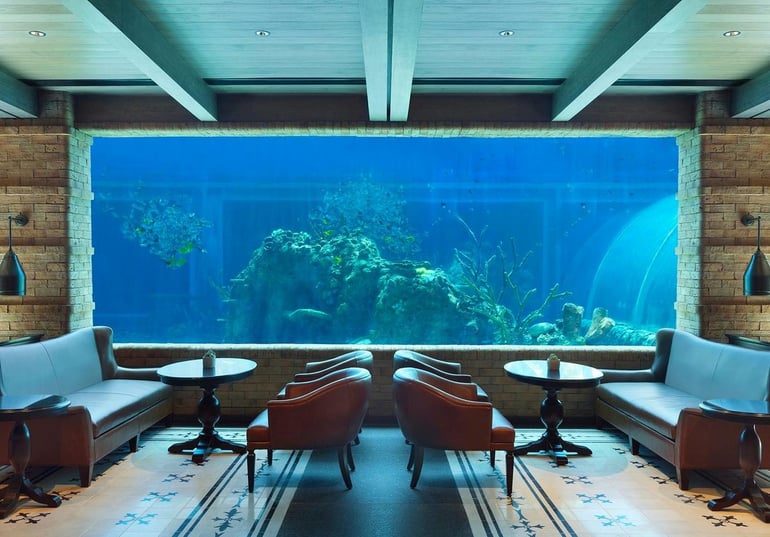 Housed inside an aquarium the Koral Restaurant in Bali is the most ...