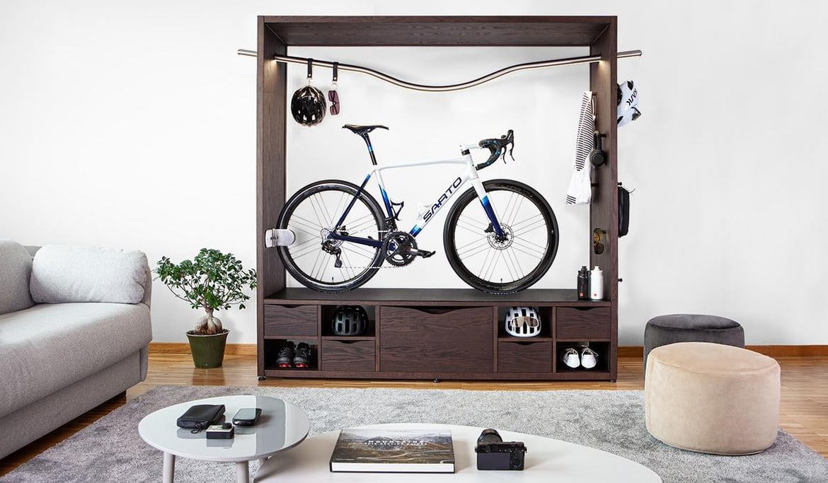 This bike storage solution instantly transforms your bicycle into an ...