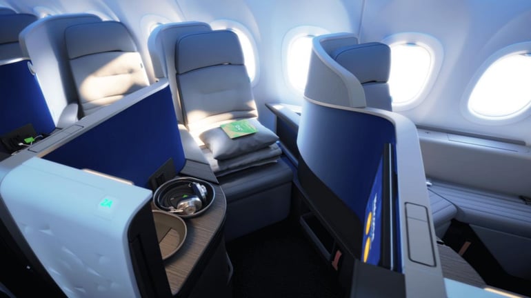 Traveling first-class in JetBlue's Mint suites will bring you a ...