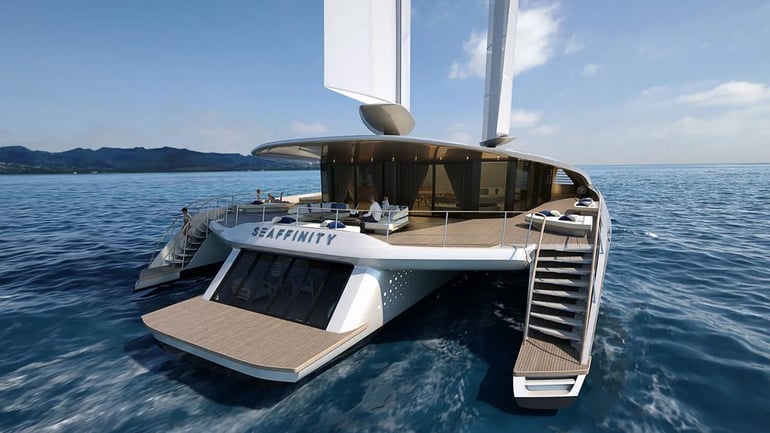 Inspired by seagulls, this 148 feet long trimaran concept runs on ...