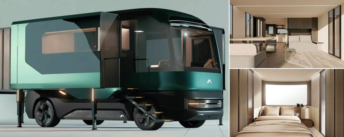 This futuristic electric RV designed by Pininfarina literally moves ...