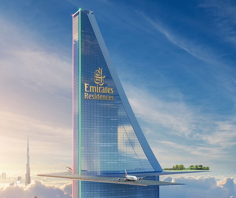 An Emirates Airlines-branded residential tower in the heart of Dubai is ...