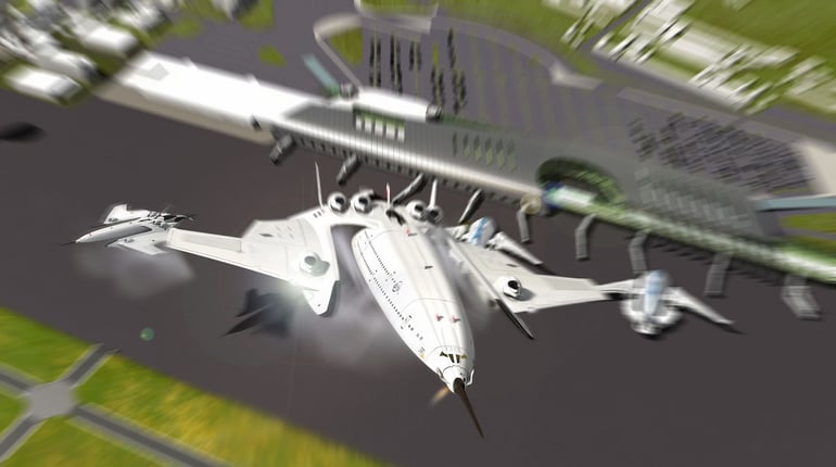 So big it dwarfs the Concorde, this double-decker supersonic aircraft ...
