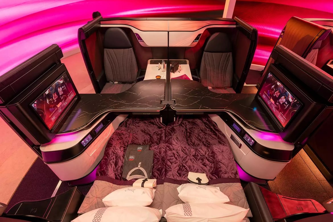 The best business class seat in the world just got even better as Qatar ...