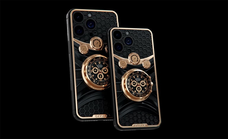 This $193,140 iPhone 16 has an actual yellow-gold Rolex Cosmograph ...