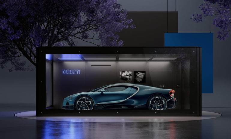 Why just store your Bugatti hypercar when you can display it in style ...