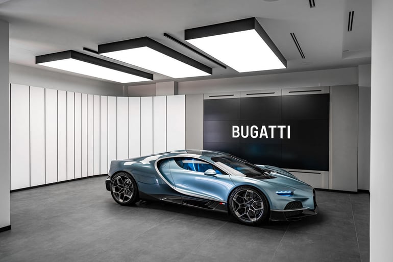 Not in Miami or Dubai, but Bugatti's largest showroom is in Baku ...