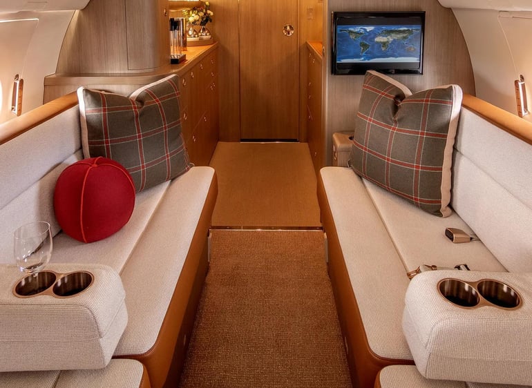 This mystery billionaire's transformed $60 million private jet looks ...