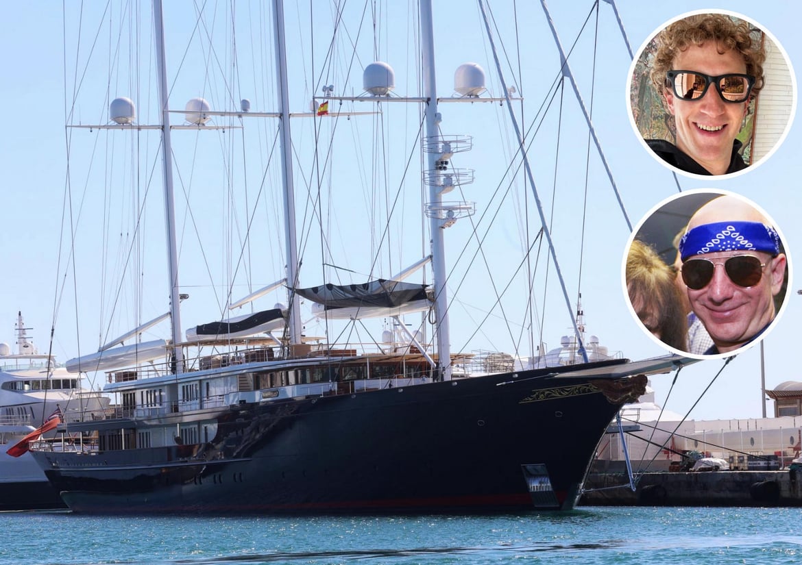 In a rare sighting of pure billionaire power, Jeff Bezos' Koru and Mark ...