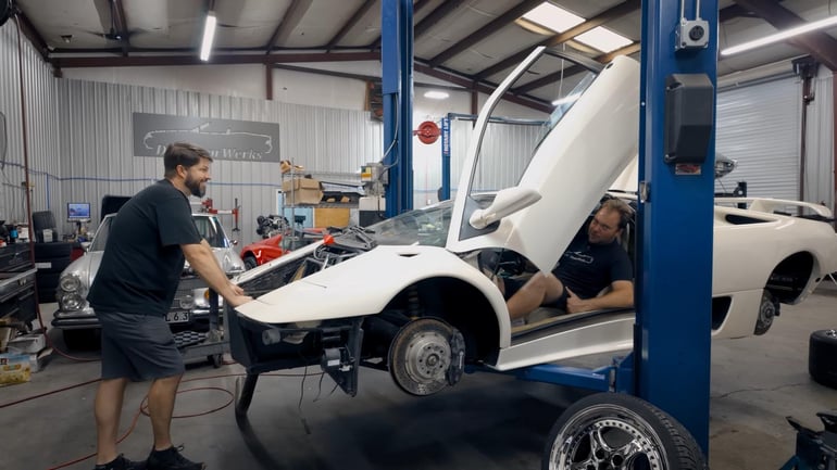Think the white Lamborghini that Leonardo DiCaprio mangled on screen ...