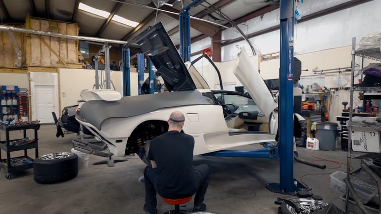 Think the white Lamborghini that Leonardo DiCaprio mangled on screen ...