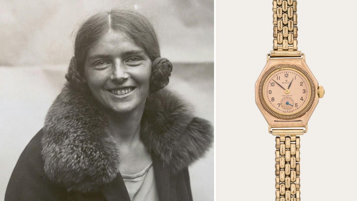 The Rolex Oyster that swam the English Channel with Mercedes Gleitze ...