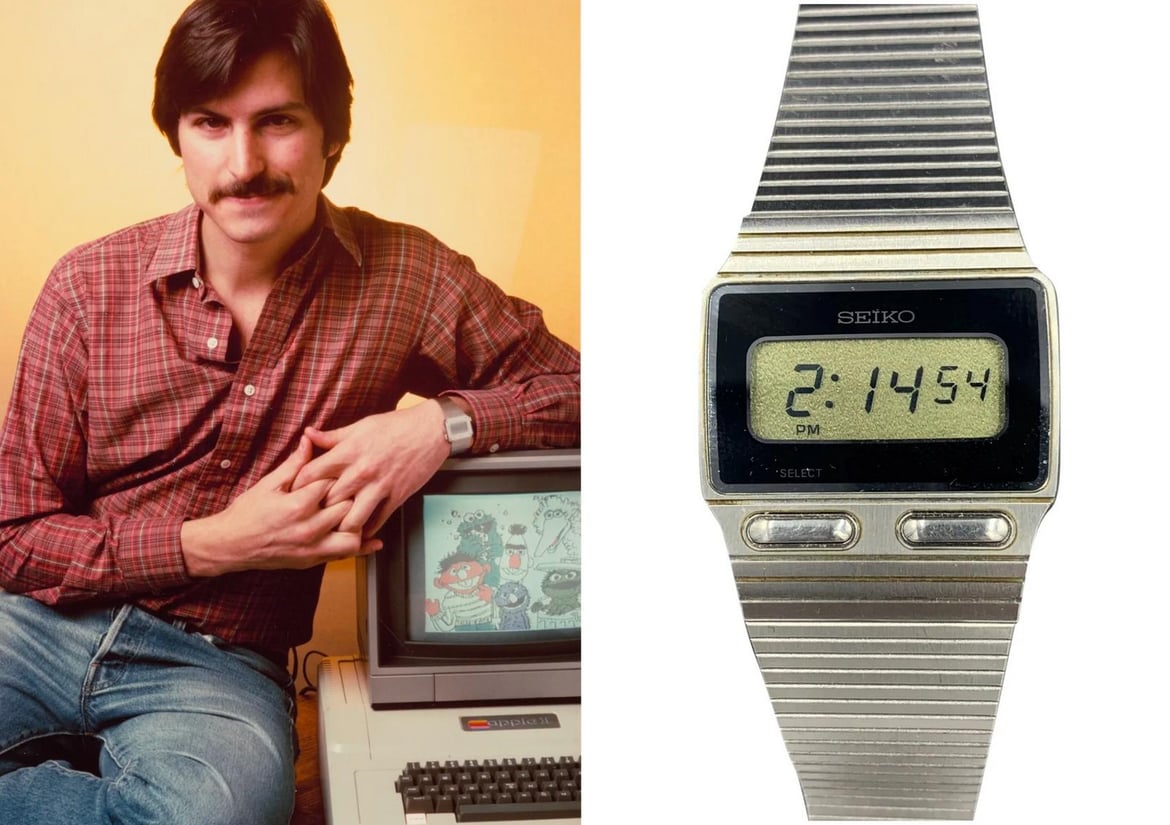 Not a gold Rolex but Steve Jobs wore a $100 Seiko dot-matrix digital ...