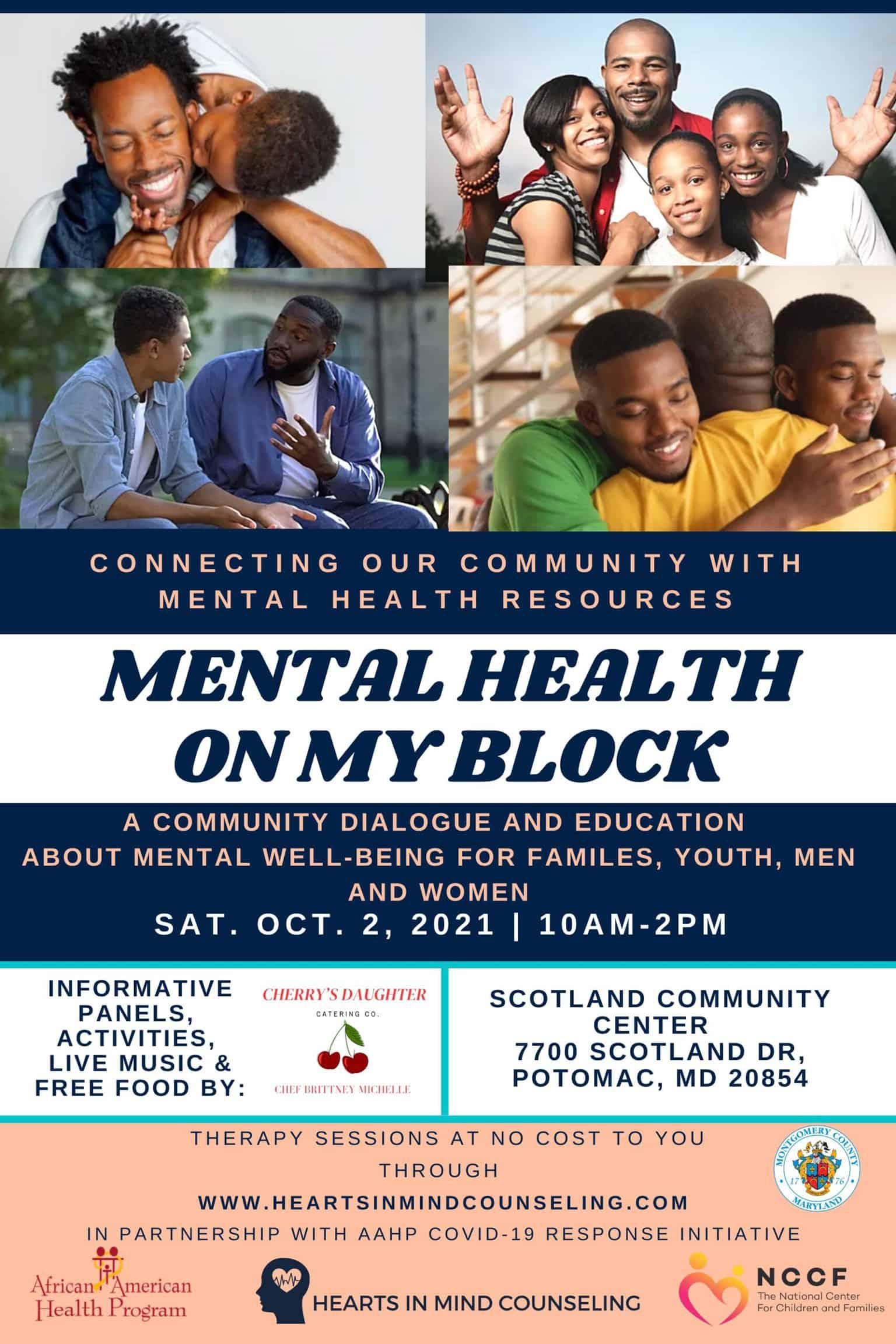 Mental Health on My Block: Free Counseling & Resource Event for MoCo ...