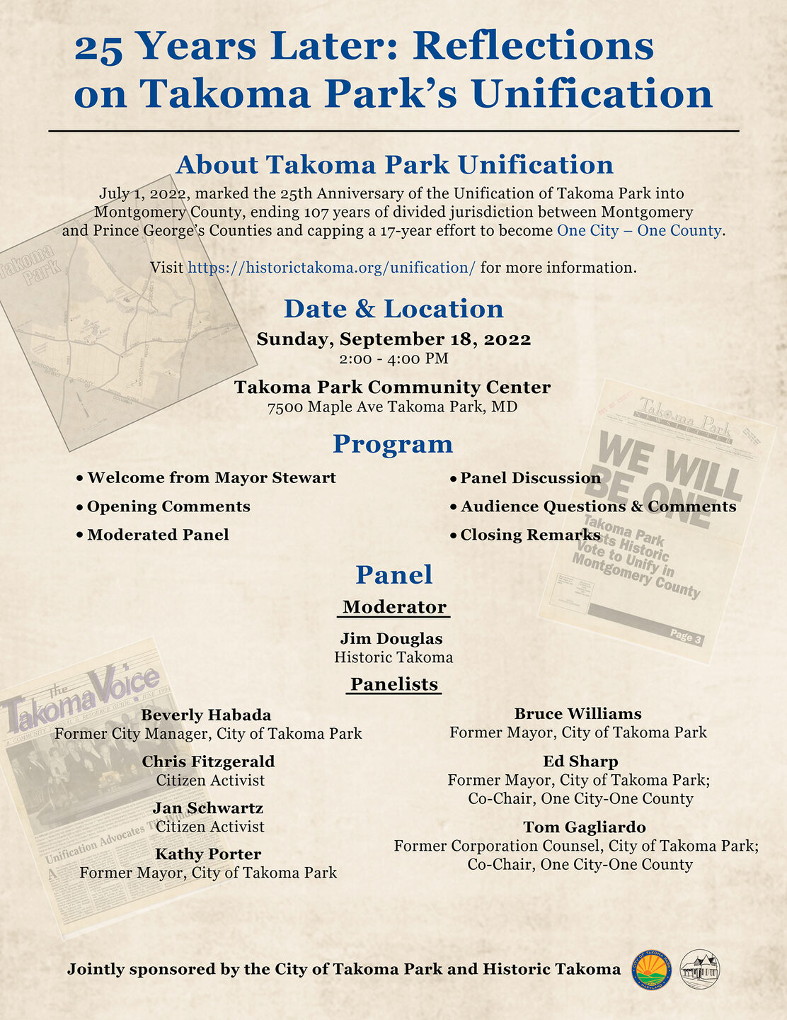 Takoma Park to Mark 25 Years Since Unification of the City | Source of ...