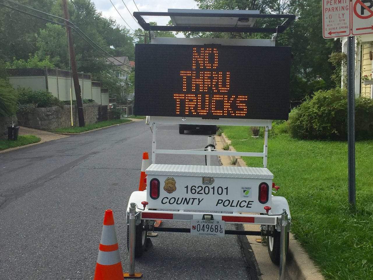 Portable sign can help control neighborhood street traffic | Source of ...
