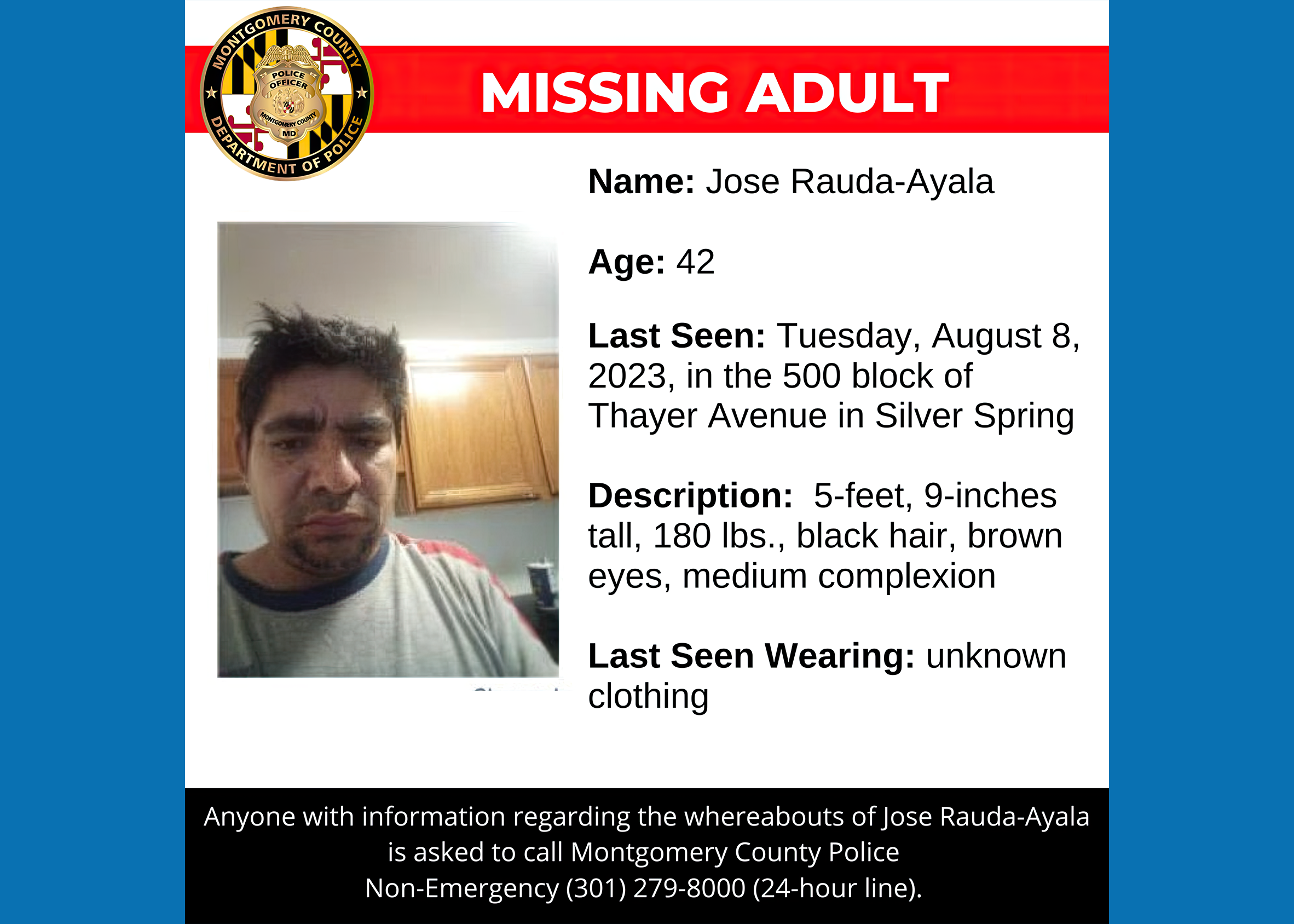 Police: Silver Spring Man Missing Since August 8 | Source of the Spring