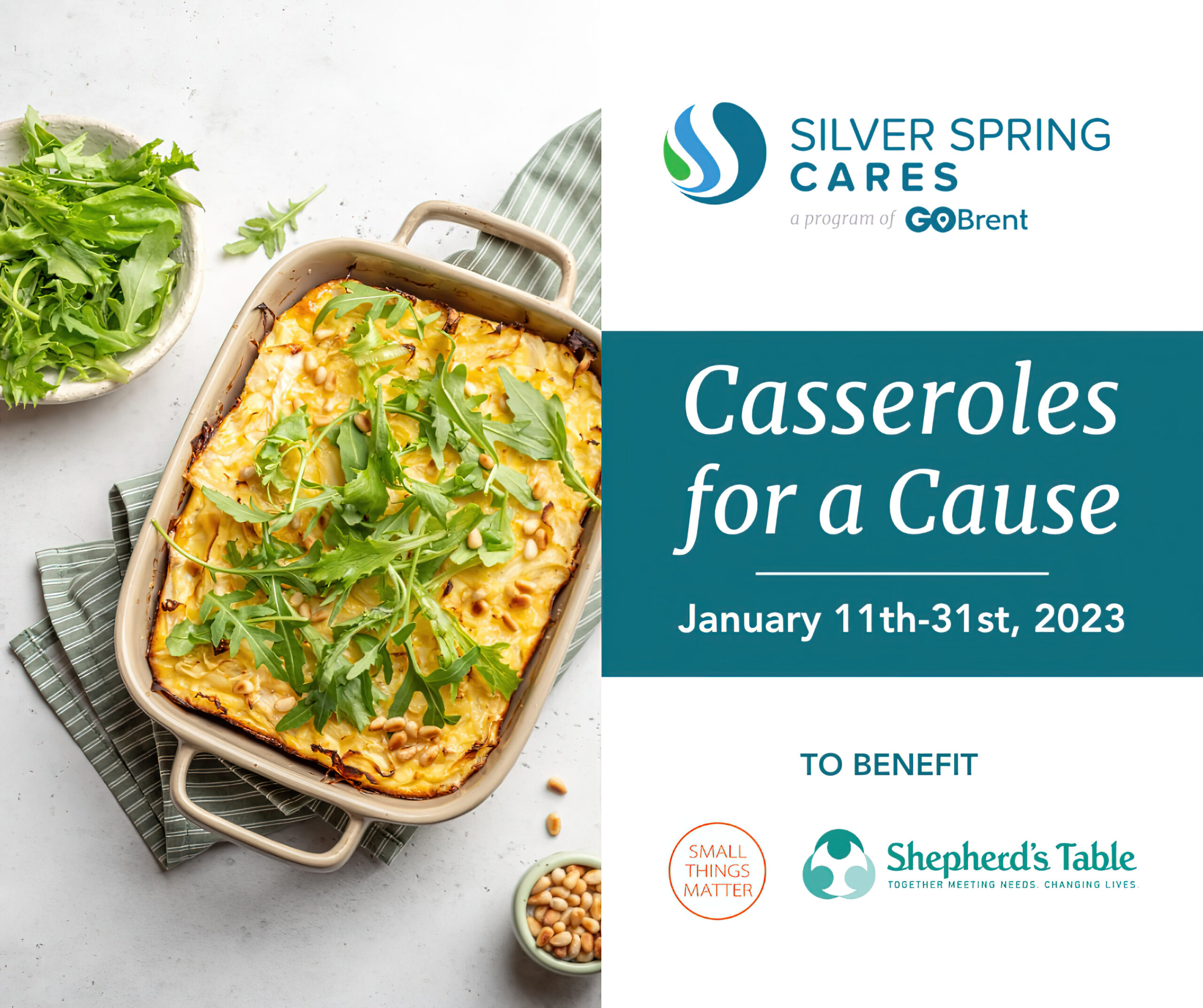 Casseroles for a Cause Returns to Benefit Shepherd’s Table, Small ...
