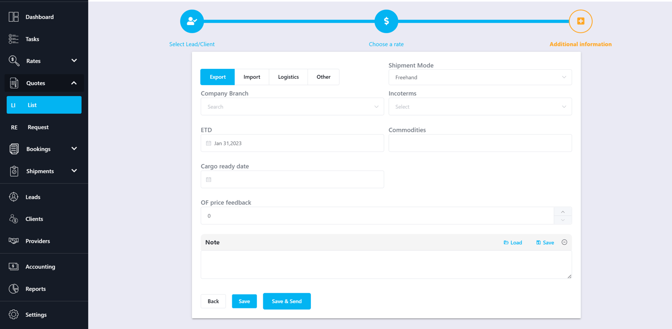How to create an auto quotation on the system | Freightek