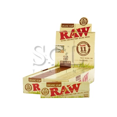 Raw Paper Organic 1 1/4 24pcs - Sol Trading USA