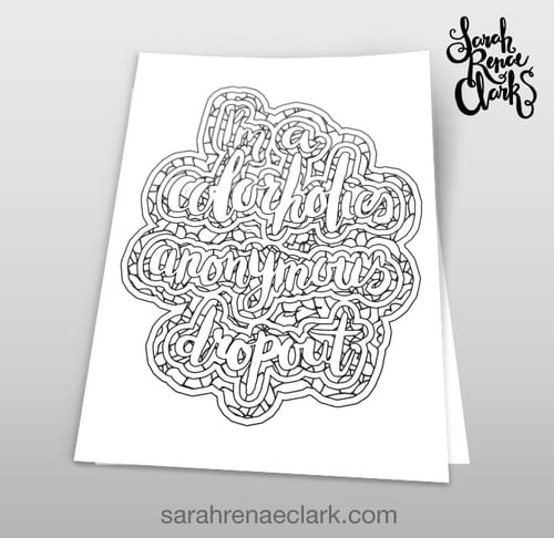 Coloring Addict at Work - Coloring Page - Sarah Renae Clark - Coloring ...