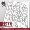 Happy New Year! Free coloring page - Sarah Renae Clark - Coloring Book ...