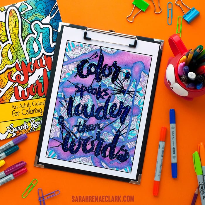 Color Your World - Printable Adult Coloring Book - Sarah Renae Clark ...