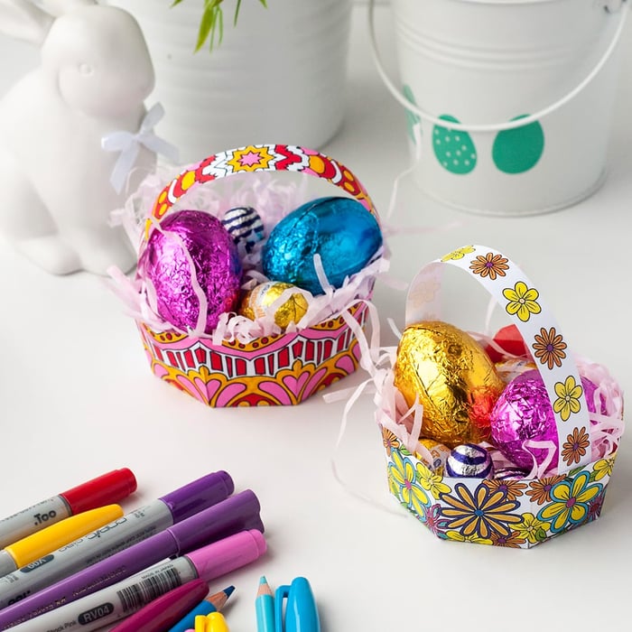 DIY Easter Egg Basket Templates | Set of 8 - Sarah Renae Clark ...