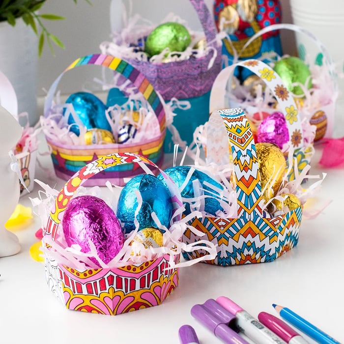 DIY Easter Egg Basket Templates | Set of 8 - Sarah Renae Clark ...