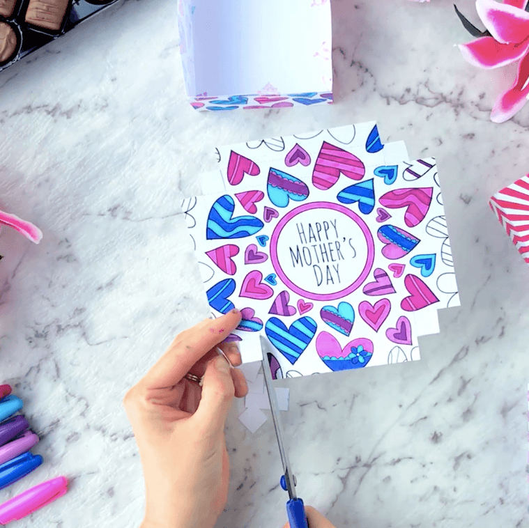 How to Make a Paper Gift Box | Free Template for Mother's Day - Sarah ...