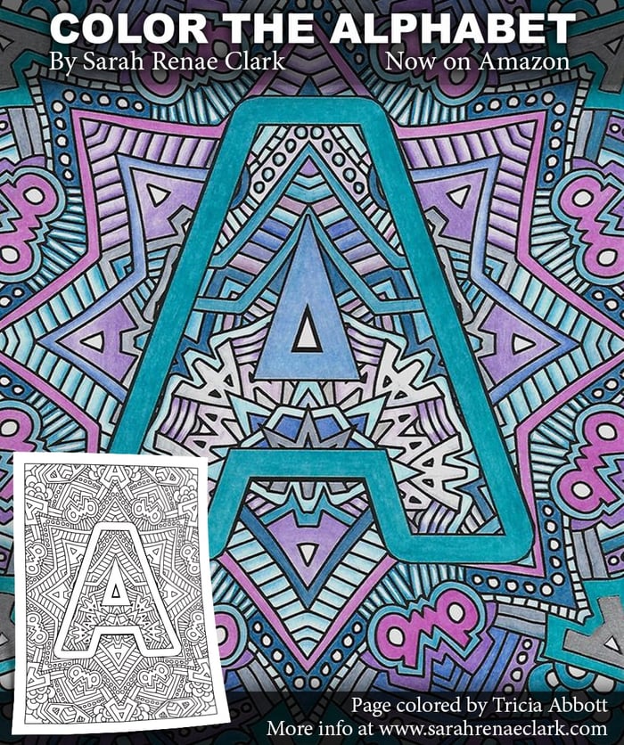 Color the Alphabet: Printable Adult Coloring Book - Sarah Renae Clark ...
