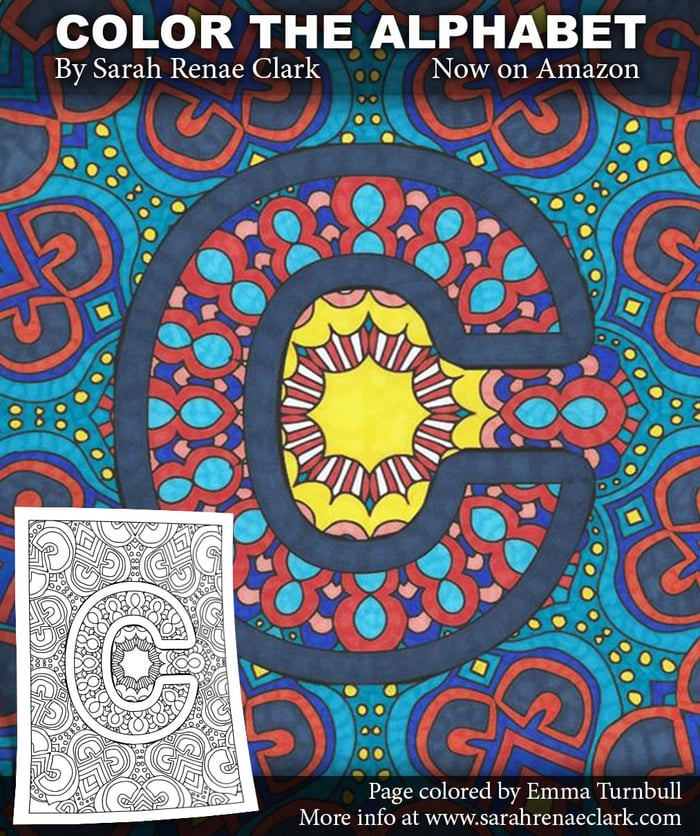 Color the Alphabet: Printable Adult Coloring Book - Sarah Renae Clark ...