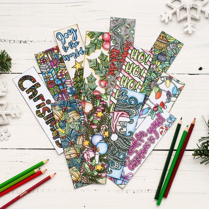 Christmas Bookmarks | 12 Pack - Sarah Renae Clark - Coloring Book ...
