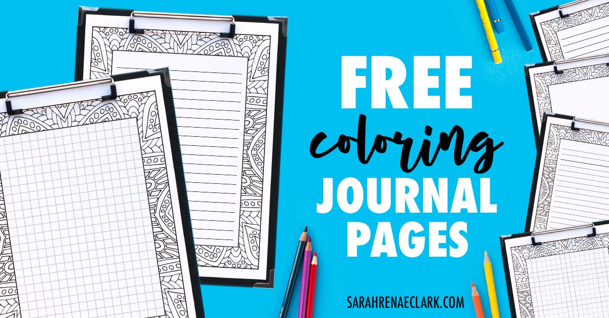 Free Printable Coloring Journal Pages - Sarah Renae Clark - Coloring ...