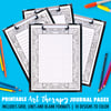 Printable Coloring Journal Pages | Art Therapy Series A | 10 Pack ...
