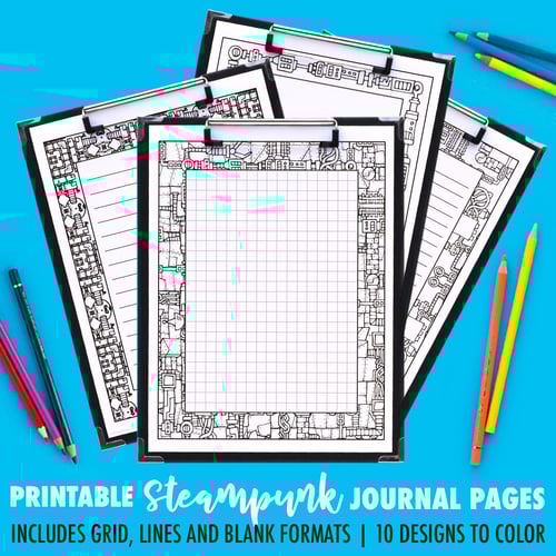 Printable Coloring Journal Pages | Art Therapy Series A | 10 Pack ...