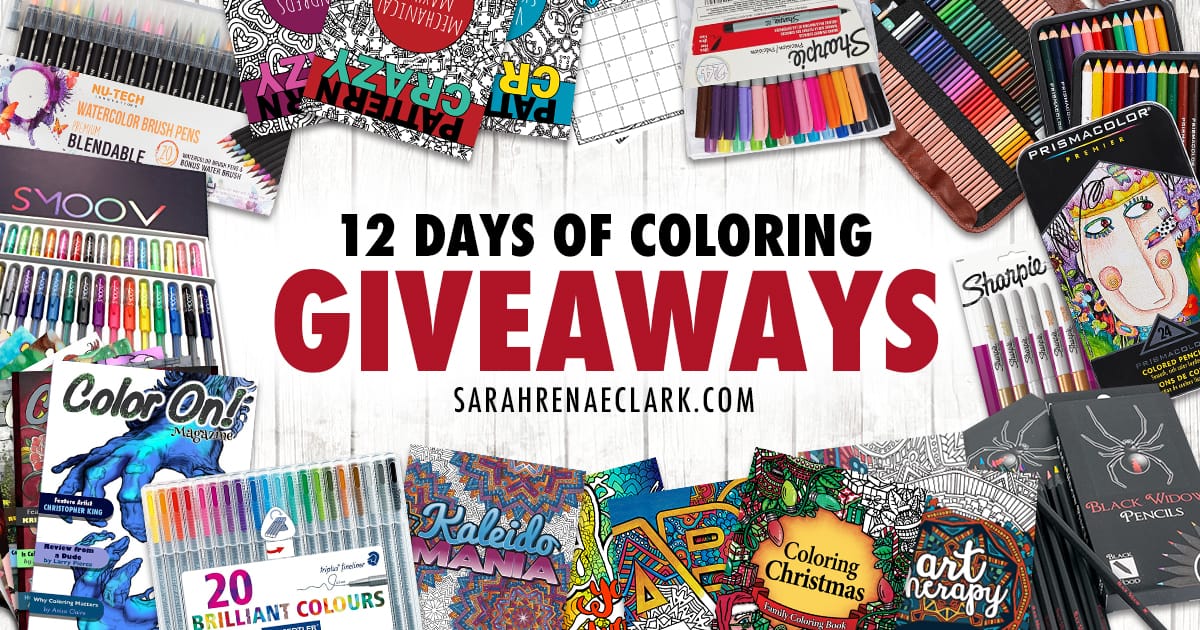 12 Days of Coloring Giveaways - Over $300 in coloring prizes to be won!