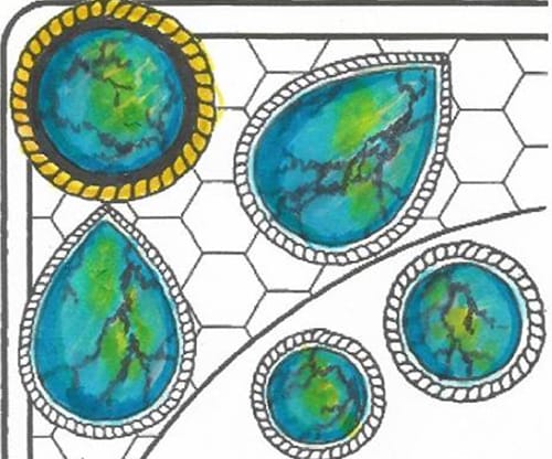 How to Draw Turquoise Gemstones with Tombow Paint Markers | Adult ...