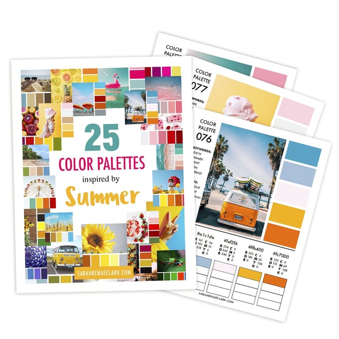 25 Color Palettes Inspired by Summer | PDF Printable Color Guide