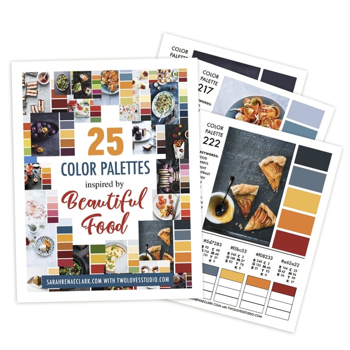 25 Color Palettes Inspired by Beautiful Food | PDF Printable Color Guide