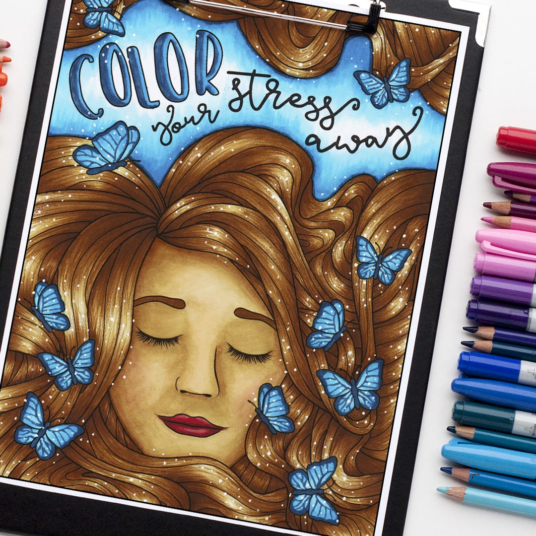Never Stop Coloring - Free coloring page