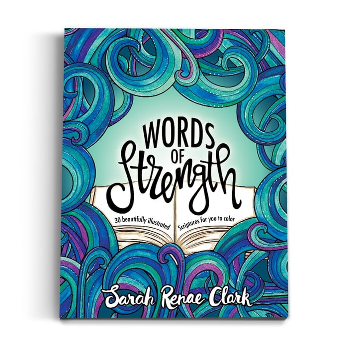 Words of Strength - Printable Adult Coloring Book - Sarah Renae Clark ...