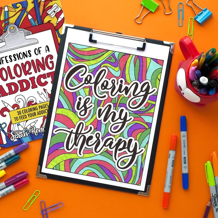 Confessions of a Coloring Addict - Printable Coloring Book - Sarah ...