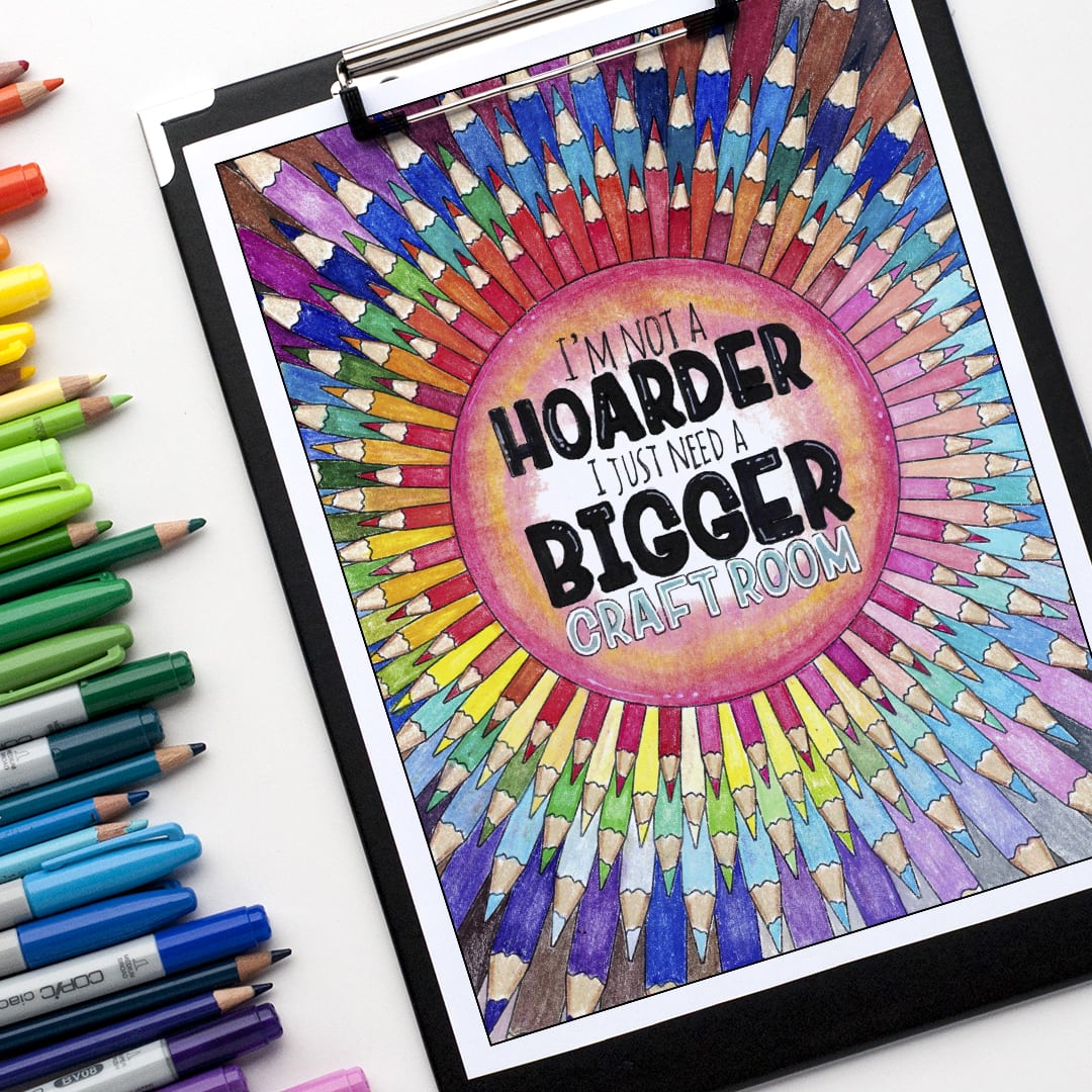 Never Stop Coloring - Free coloring page